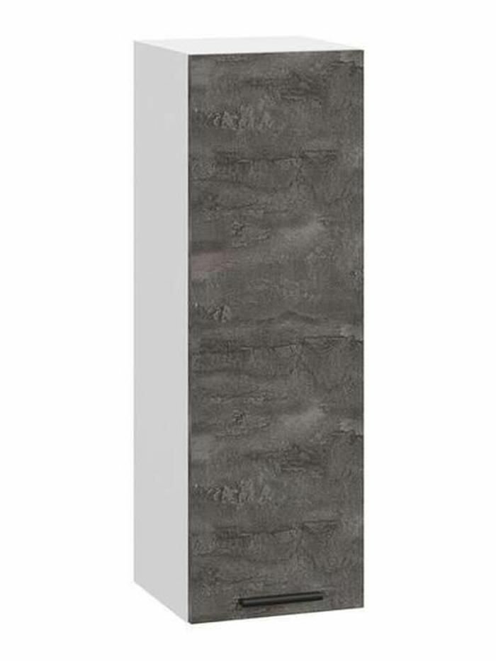 Кухонный модуль навесной, шкаф Урбан с полками, с доводчиками, 30х29.6х91.2 см, Белый / Камень темный