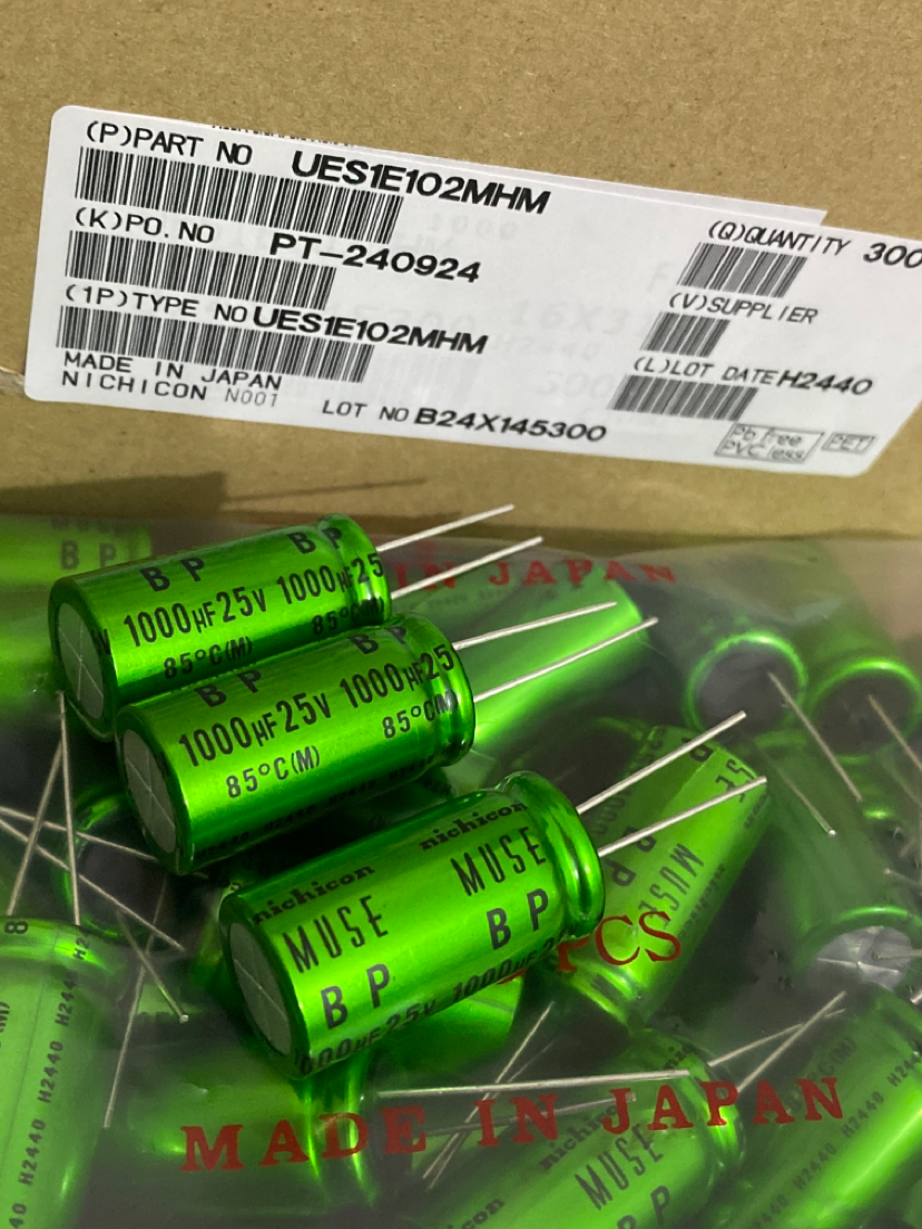Nichicon ES Series UES1E102MHM 25V1000UF bp-MUSE Audio Filter Electrolytic Capacitors 1шт цена