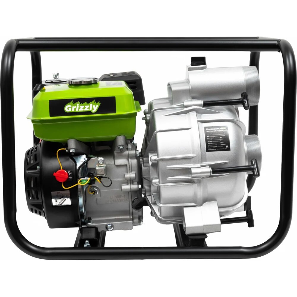 Мотопомпа Grizzly грязная вода, 5100 Вт, 7 лс SKY-19, Благодаря бензиновому 4-тактному двигателю мощностью 5100 вт (7 л