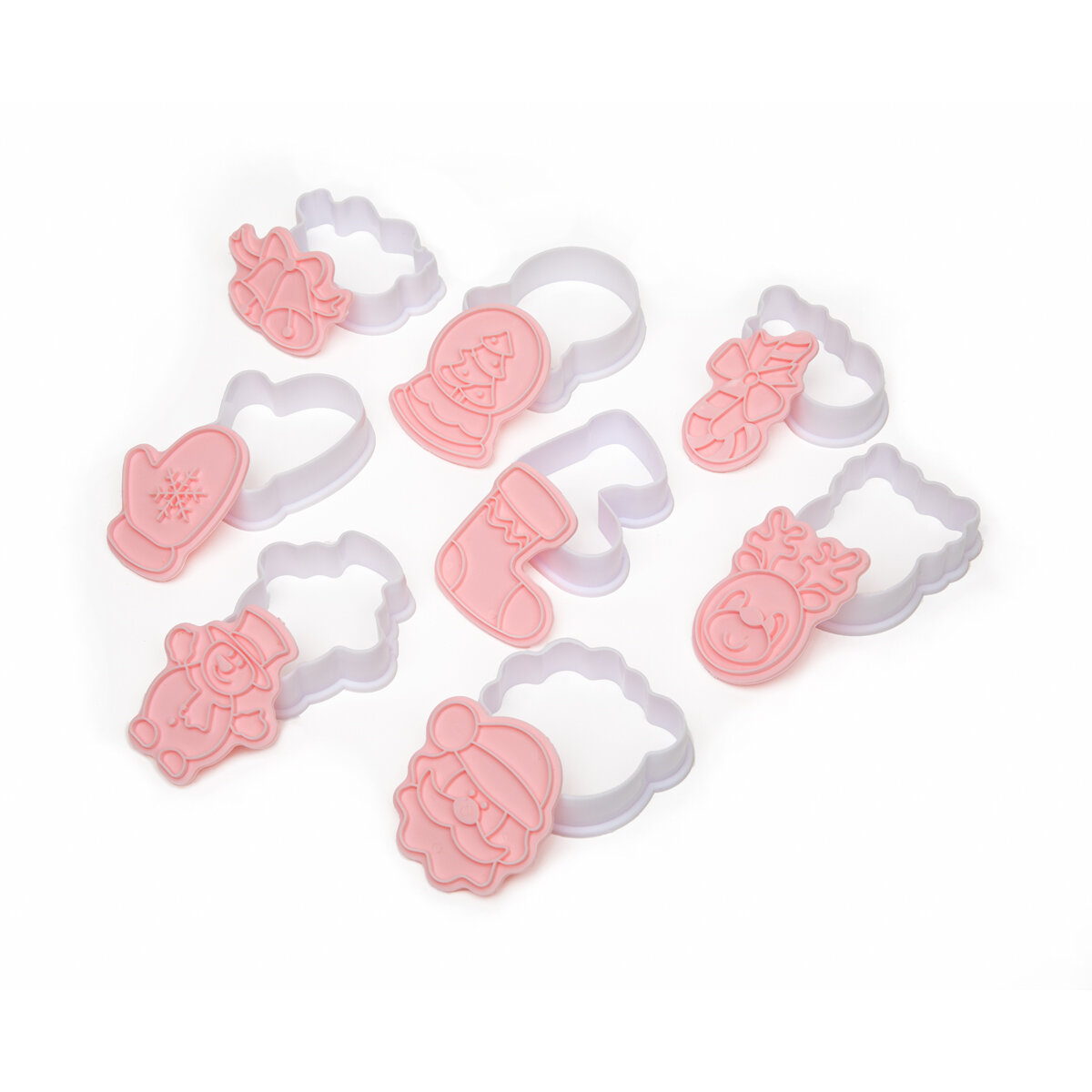 S-CHIEF SHF-0353-TX67 Набор пластиковых вырубок для печенья 8 шт №1 Рождество декоративный набор