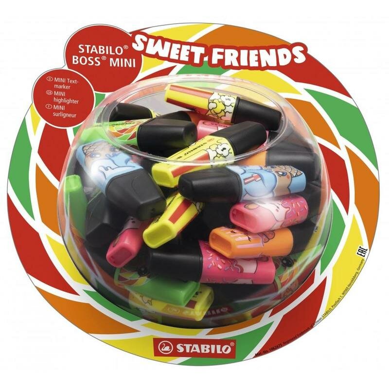 Маркер текстовыделитель STABILO BOSS MINI Sweet Friends 07/50-08