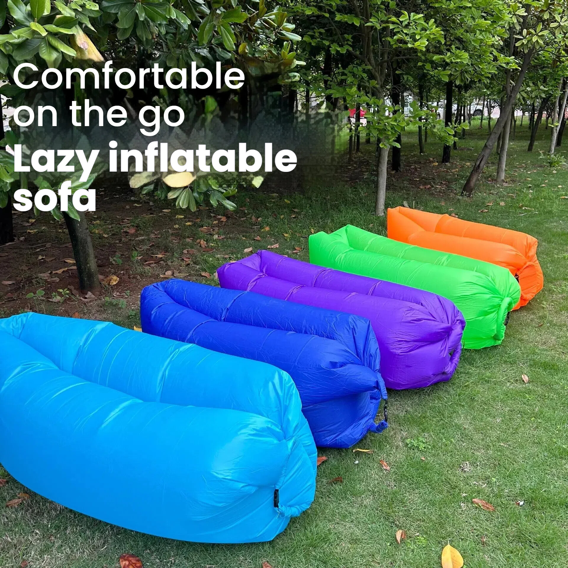 Сверхлегкий складной диван-мешок для пикника: выдерживает 200 кг, светодиодная подсветка