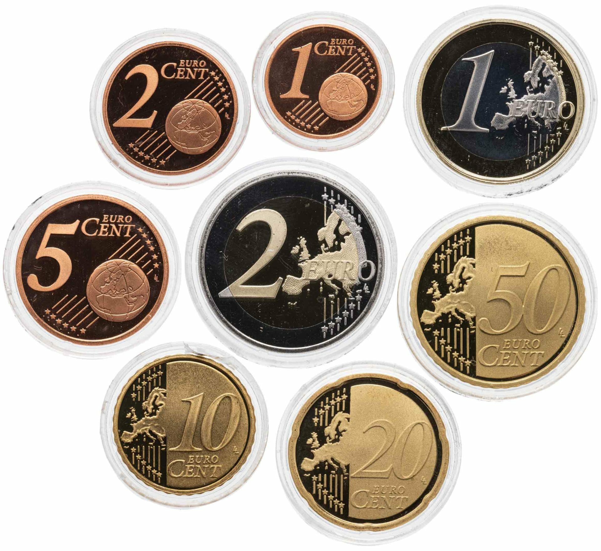 Португалия, годовой набор из 8 монет евро 2009 г Proof в оригинальном подарочном футляре с номерным сертификатом, Биметалл, нордик, сталь с медным покрытием