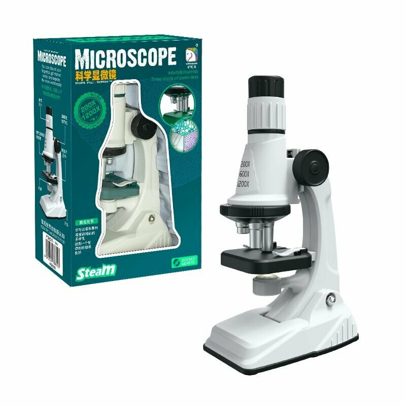 Микроскоп школьный детский с набором для исследований