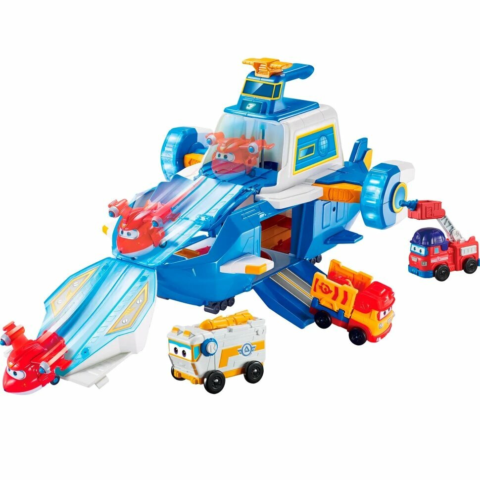 Самолет Super Wings EU740831 Большой мировой инерционный голубой