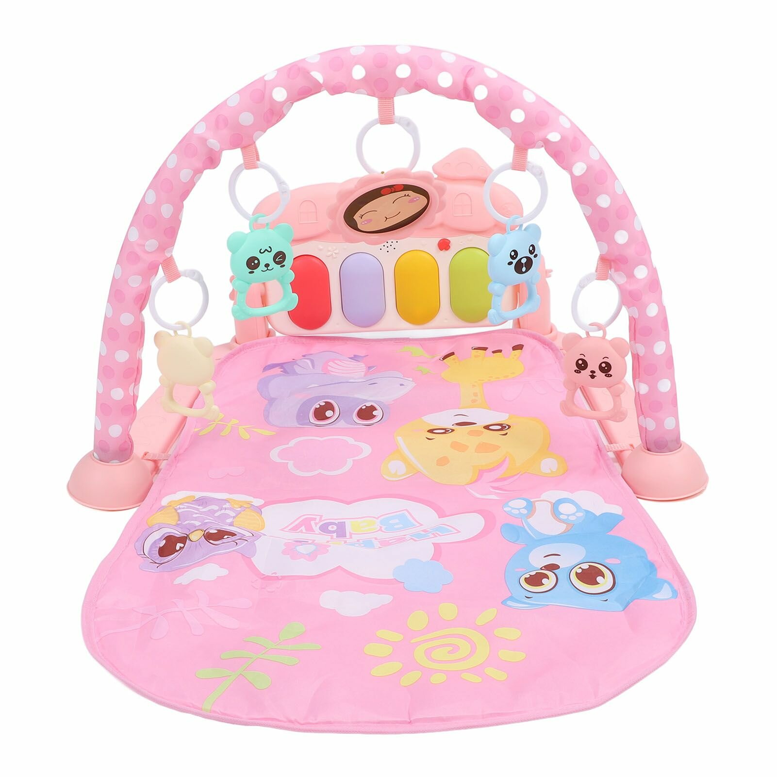 Детский гимнастический коврик Kick and Play Piano Gym Mat, музыкальный коврик для игр с новорожденным, педальное пианино для новорожденных