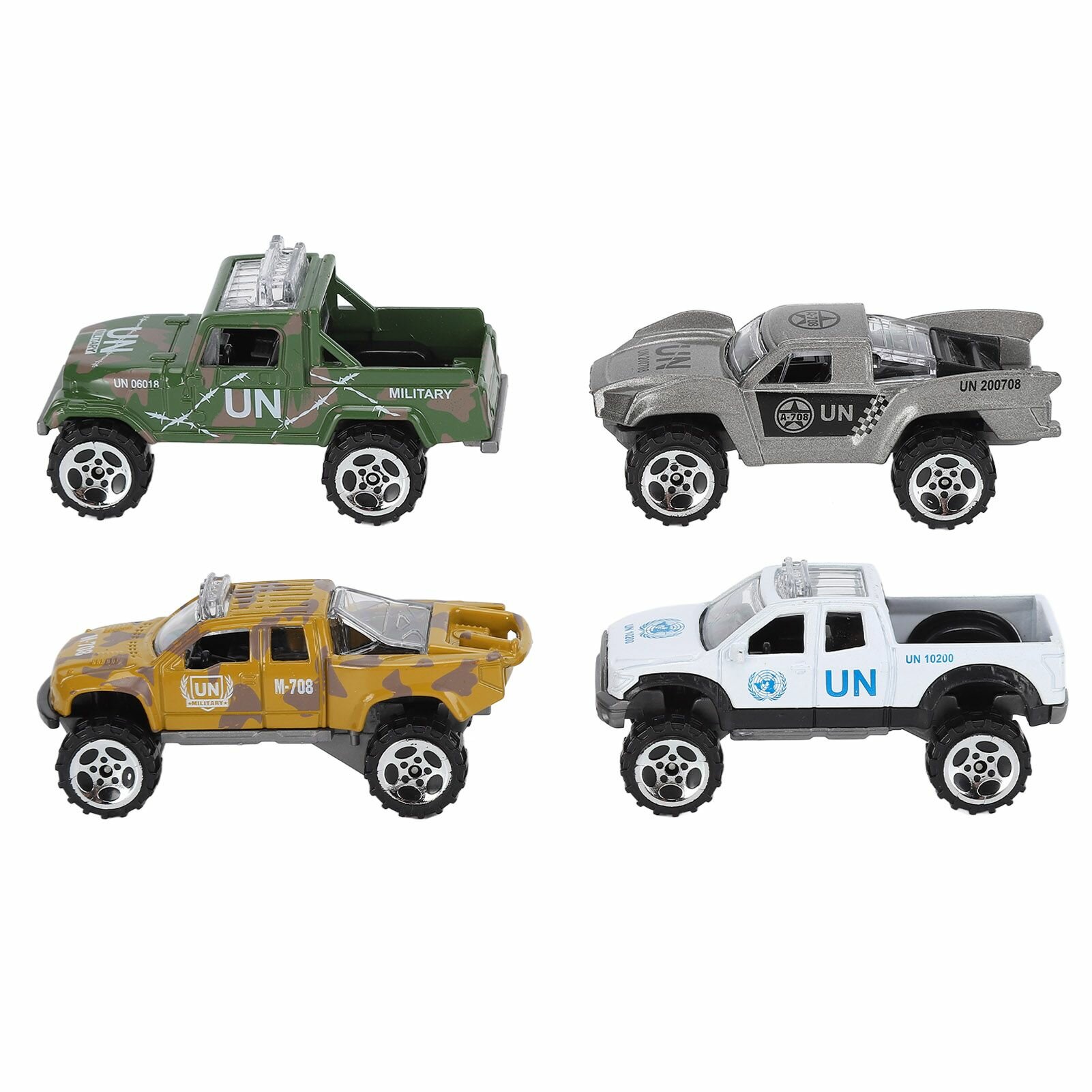 4 шт. модель внедорожника 1/64, масштабированный сплав, реалистичный гоночный пикап, игрушка для детей 3 лет, тип A