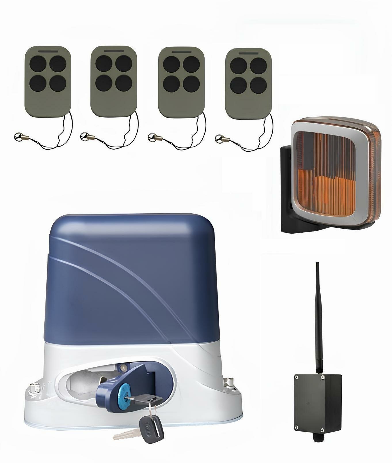 Автоматика для откатных ворот KSL-800 KIT-L2K-BT-Т4, комплект: привод, 4 пульта, Bluetooth-модуль, лампа