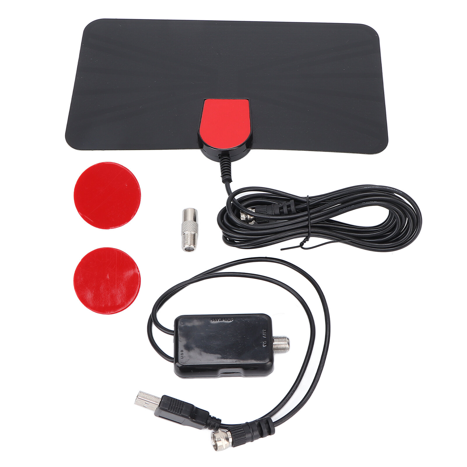 Цифровая ТВ-антенна 1080P 4K, 75 Ом, УВЧ, 470 862 МГц, бесплатный ТВ-канал, радиус действия 100 миль, HDTV-антенна с усилителем