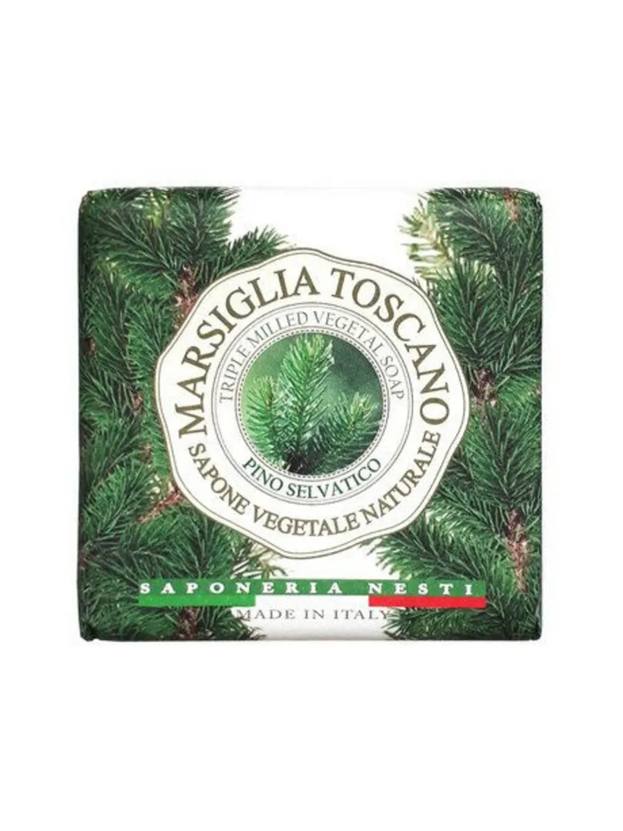 Мыло Nesti Dante Marsiglia Toscano, Высококачественное растительное "Марсель - Тоскана", Дикая сосна, 200 г
