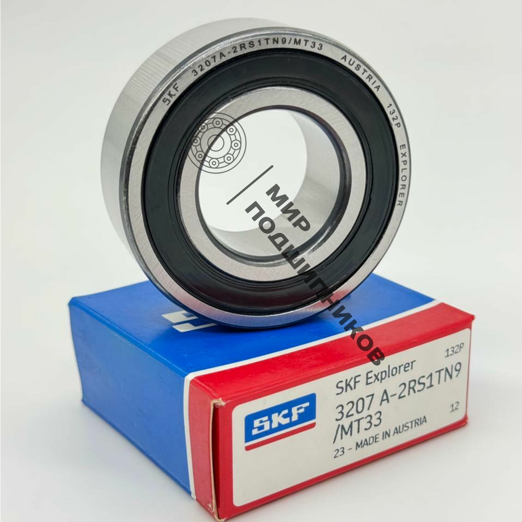 Подшипник шариковый SKF 3207 A-2RS1TN9/MT33 ГОСТ 3056207 (35х72х27)
