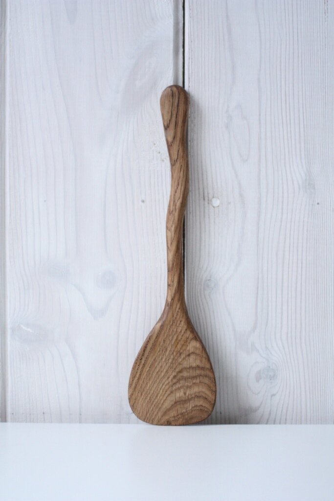 Деревянная лопатка для кухни из дуба, кулинарная. Цвет светло-коричневый. Yasen