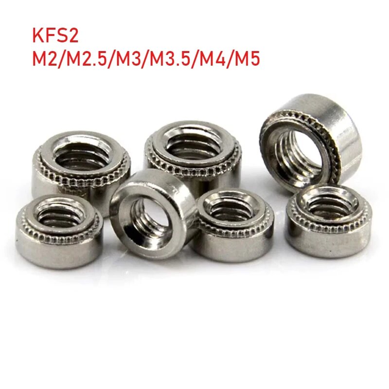 Самозажимные гайки Huiruixin из нержавеющей стали KFS2 M2 M2.5 M3 M3.5 M4 M5-032 KFS2-M2(5pcs)