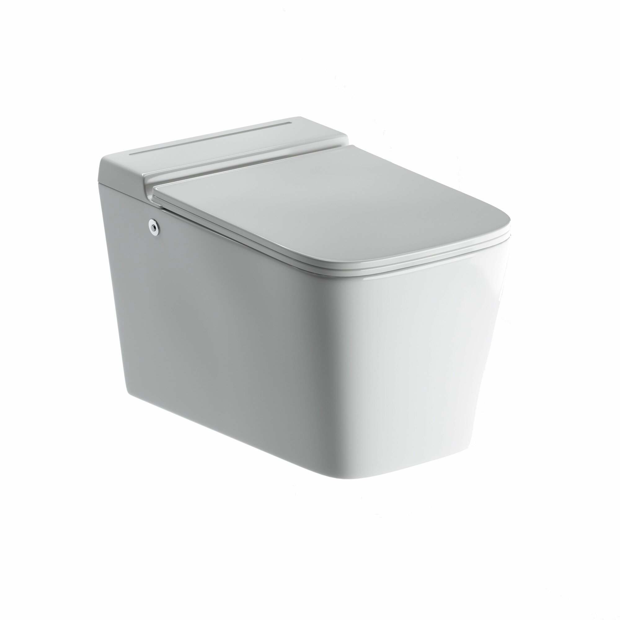 Унитаз подвесной Grossman impuls GR-5501 (590х360х385) безободковый, белый с тонкой крышкой, микролифт,1 место