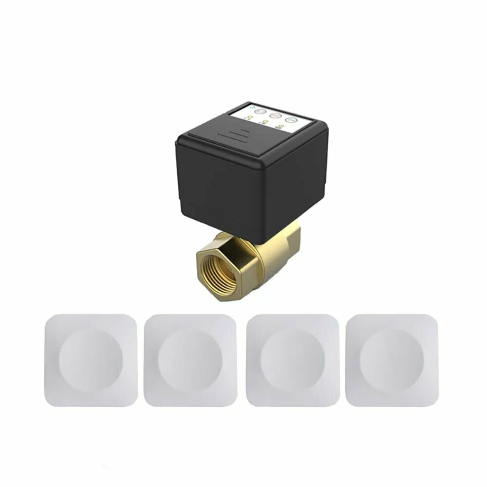 Беспроводная система сигнализации утечки воды с 433MHz латунный умный клапан для 1 дюймовой трубы