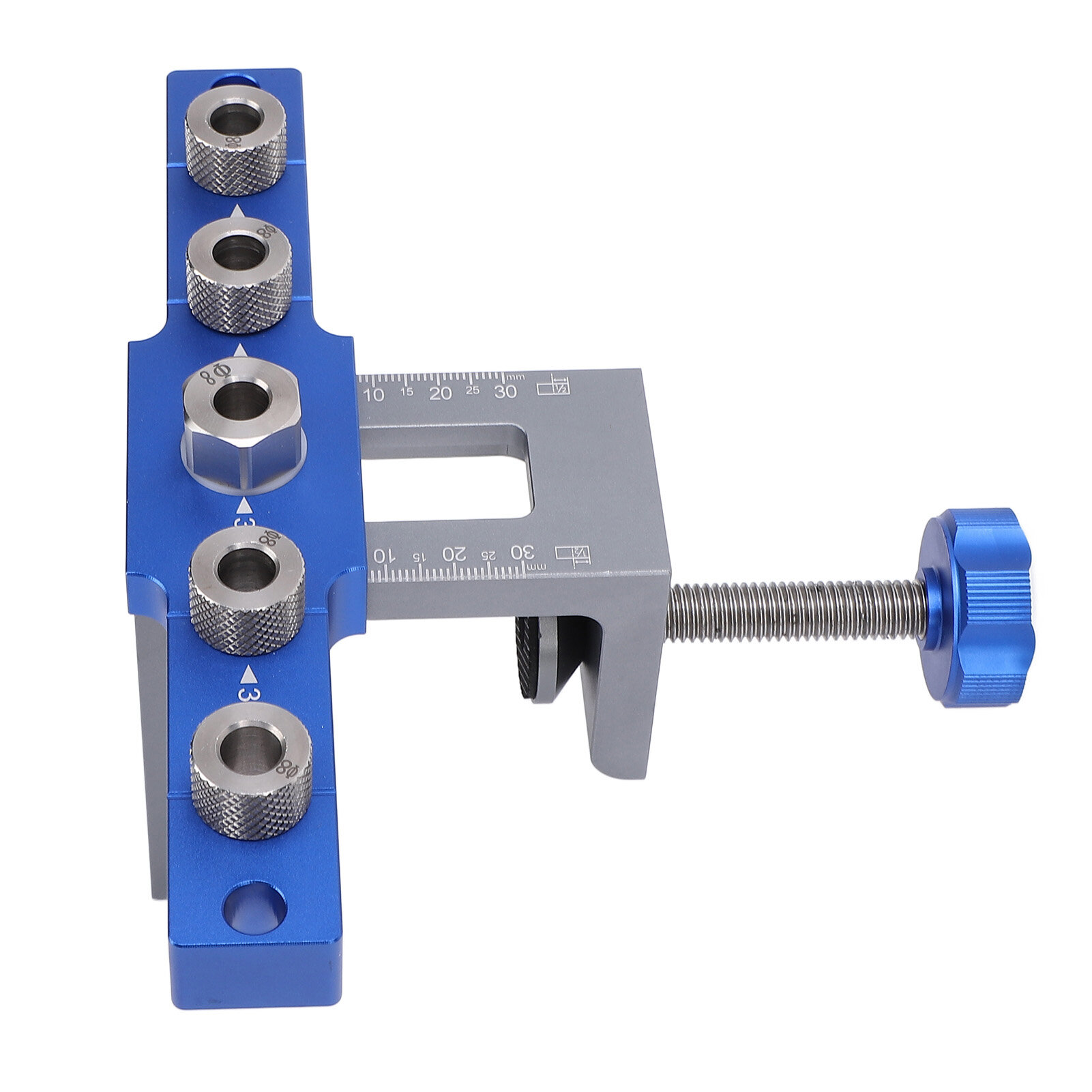 Набор сверл для дюбелей 3 в 1, шаблон для сверления круглых дюбелей из алюминиевого сплава, локатор пробойника для деревообработки