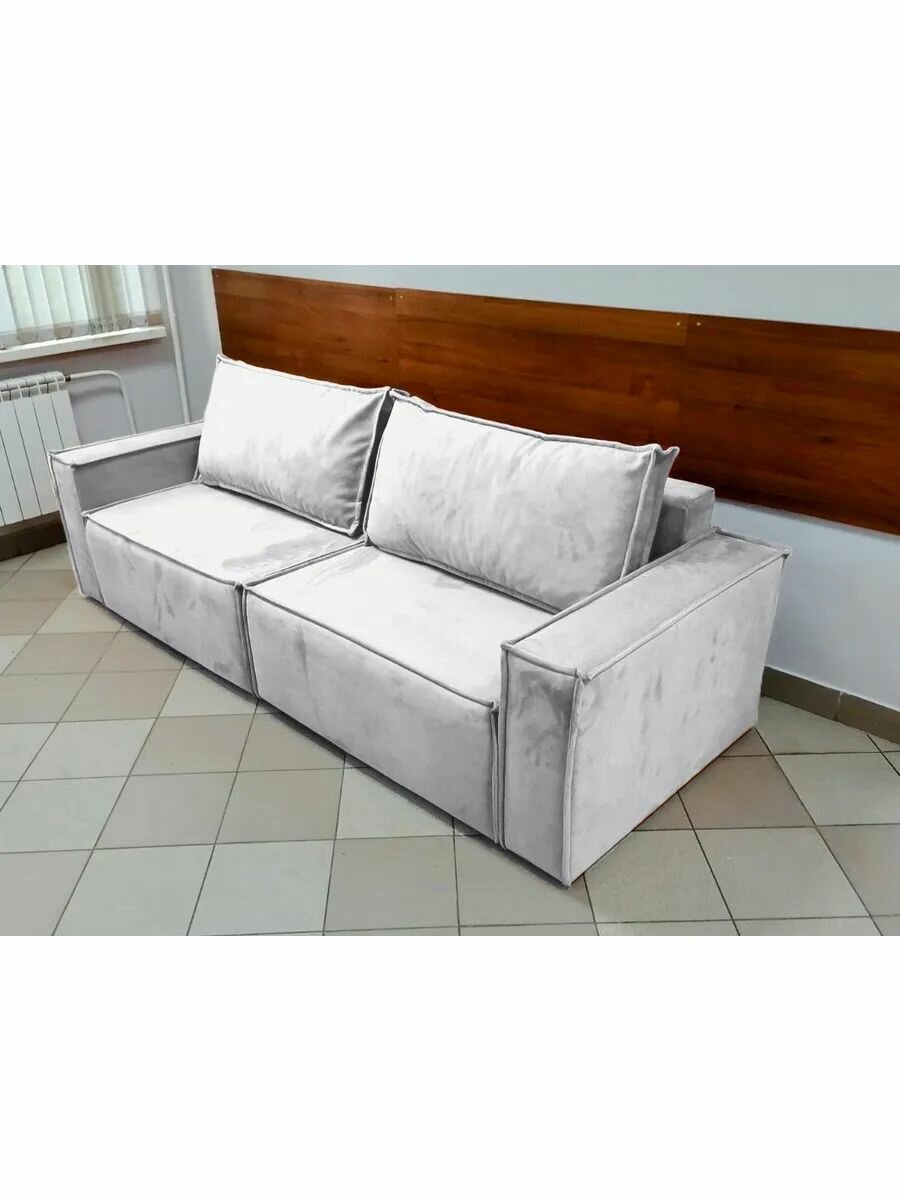 Диван-кровать диван прямой лофт Еврокнижка 2,4м Светло-серый 900