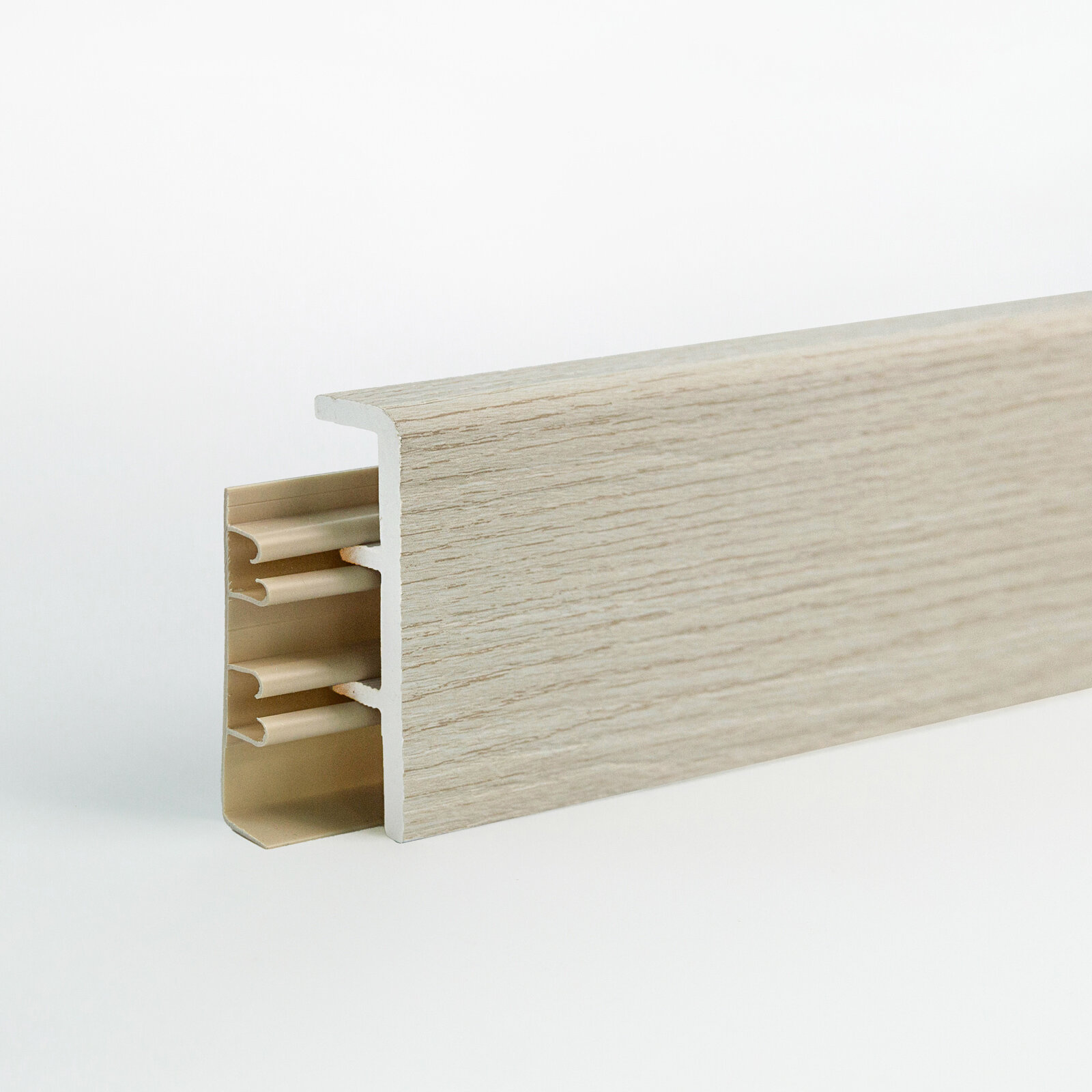 Плинтус дюрополимер напольный AdoreDecor 80, 80х20 мм, длина 2200 мм, клен северный 021