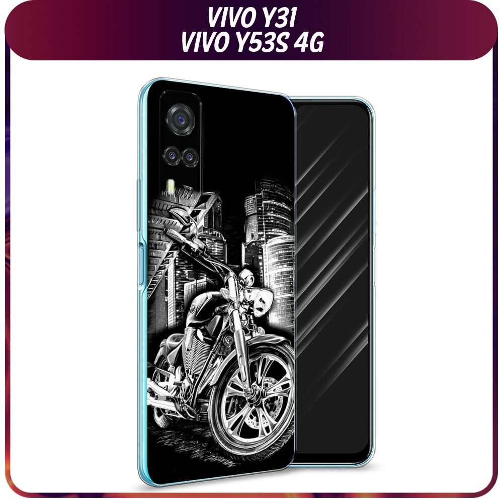 Чехол на Vivo Y31/Y53s 4G / Виво Y31/Y53s с принтом "Крутой байк"
