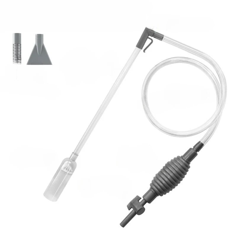 Большой аквариумный сифон, вакуумный гравий/песок, набор инструментов для очистки и смены воды с удлинительной трубкой для аквариума