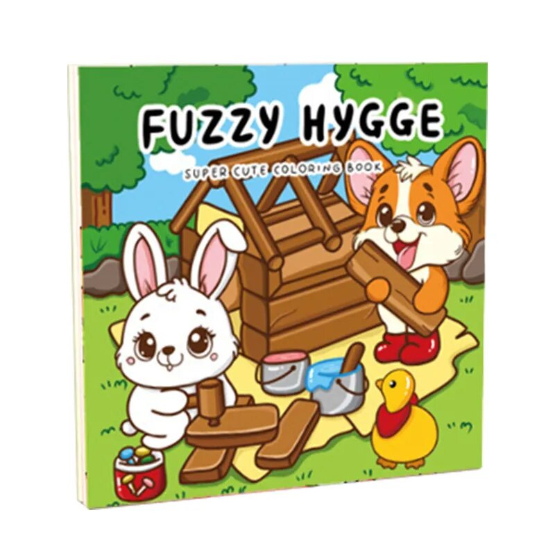 Раскраска антистресс для детей и взрослых "Fuzzy Hygge coloring book"