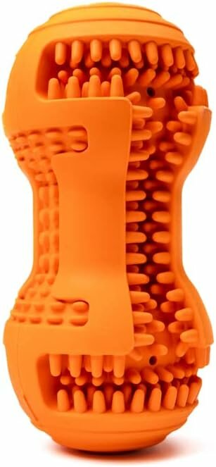 Интерактивная игрушка для жевания с зубной пастой - Прочная резина для агрессивных собак - Антистресс и чистка зубов