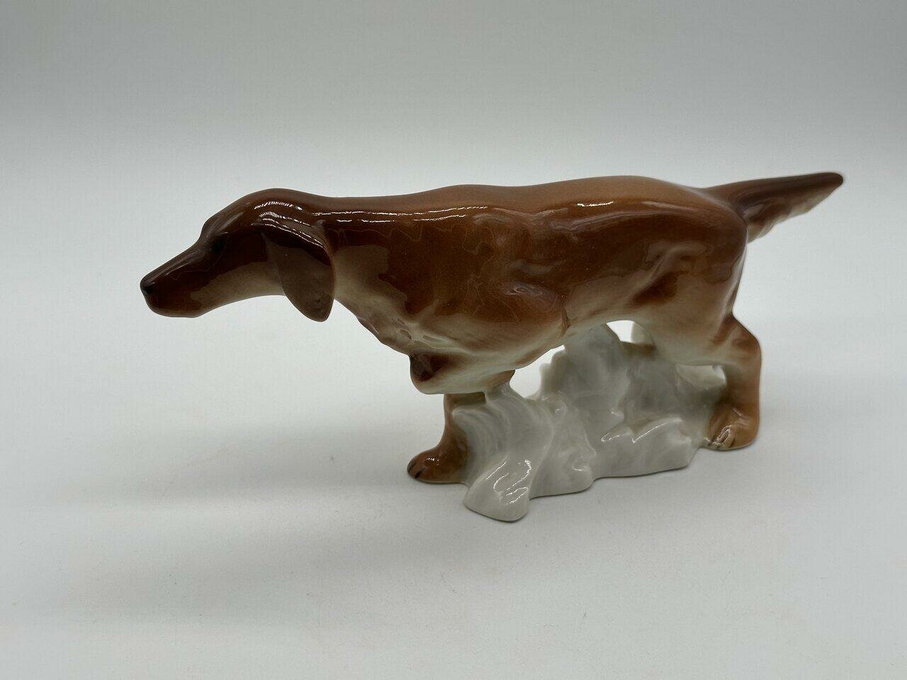 Статуэтка Ирландский Сеттер Лфз Фарфор ссср 70 годы винтажная