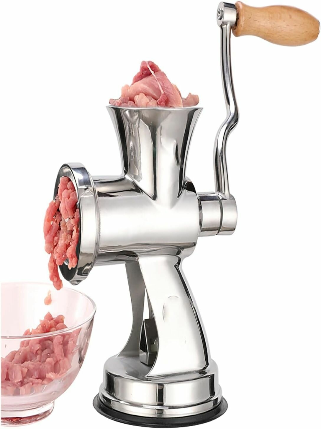 Бытовая ручная мясорубка из нержавеющей стали 304, мясорубка с ручным вращением, машина для приготовления фарша из овощей, машина для приготовления пищи