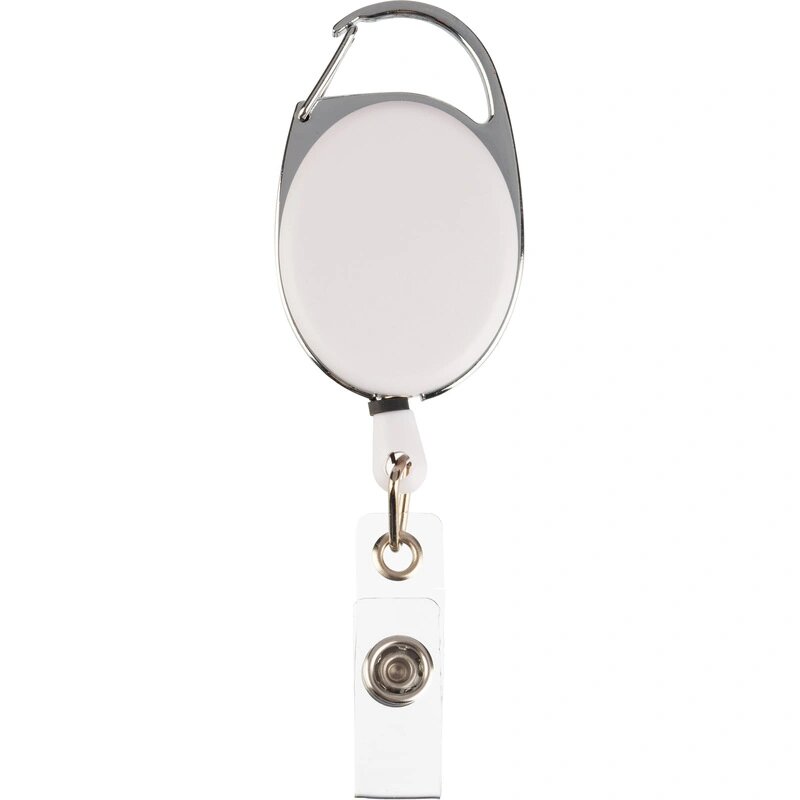 Держатель для бейджа Комус с рулеткой белый (без бейджа) 1шт