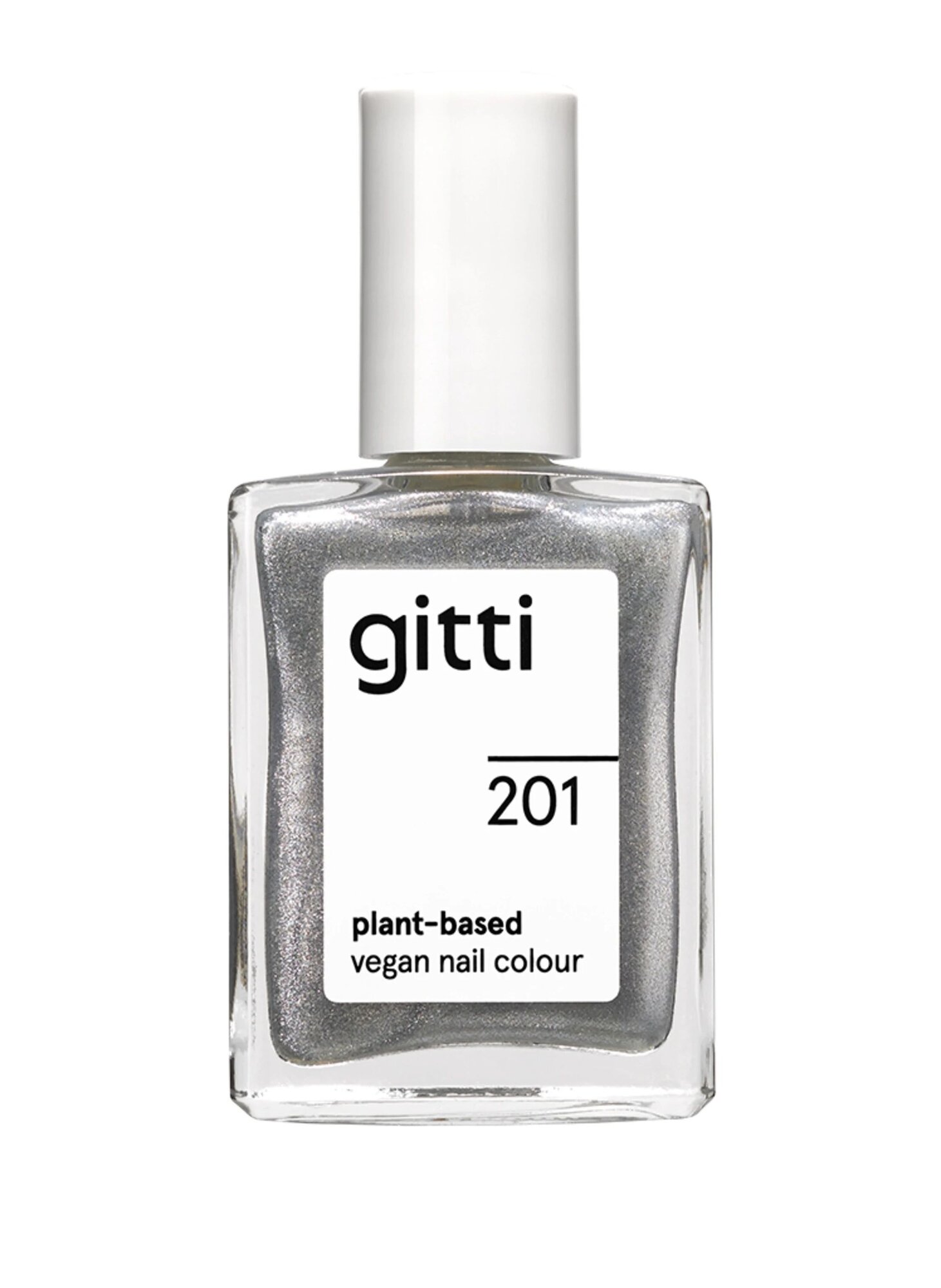 Gitti Веганский лак для ногтей PLANT-BASED VEGAN NAIL COLOUR, 15 мл цвет 201 SILVER