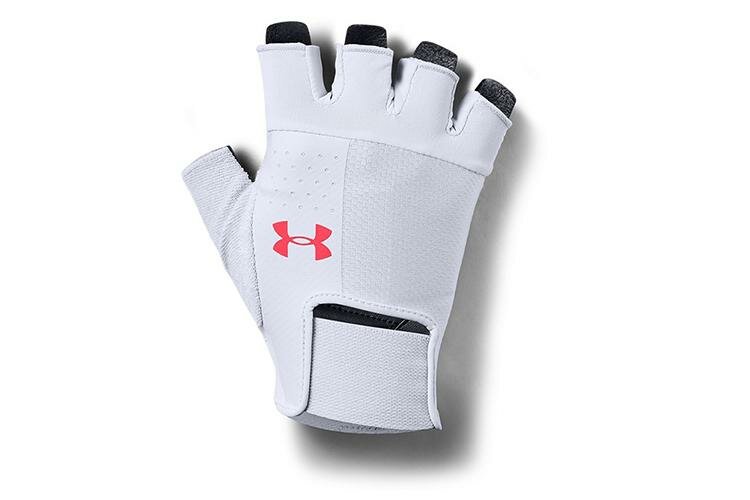 Перчатки без пальцев мужские Under Armour, белые, XL EU, легкие, дышащие, идеальны для тренировок и активного отдыха