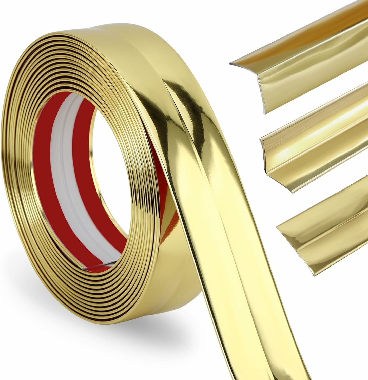 Многофункциональная декоративная защитная лента Самоклеющаяся ПВХ глянцевая кромка и угловая лента Плоская нажимная лента для фоновой стены Кромка для потолка Угловая отделка и декор Многофункциональная защитная лента для границ и краев стола Золотая