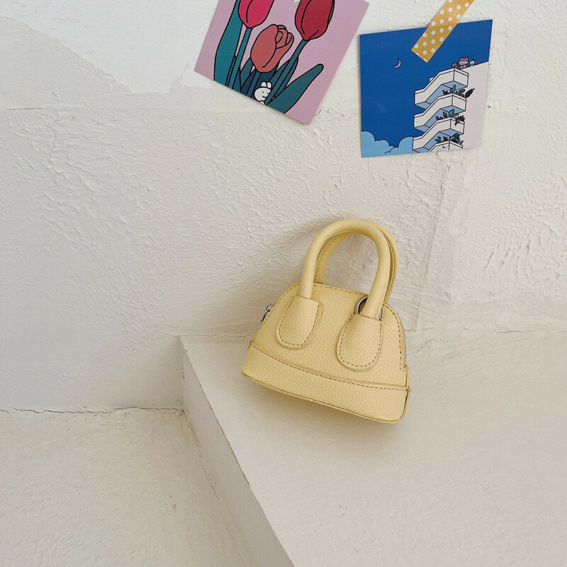 Приятная детская ручная сумочка для малышей, модная мини-сумка в форме ракушки, украшенная стильными цветами для повседневного