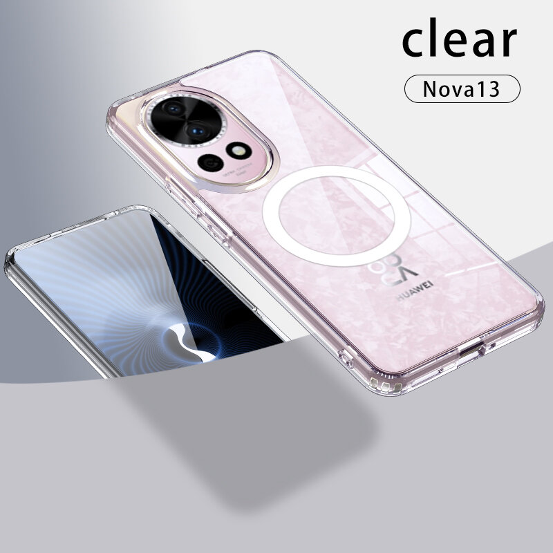 Чехол Для Huawei Nova 13 / Хуавей Нова 13, soft touch, чехол-кардиомонитор, поликарбонат (PC), защита камеры, ударопрочный, усиленные углы, Huawei, Huawei Nova 13, transparent,