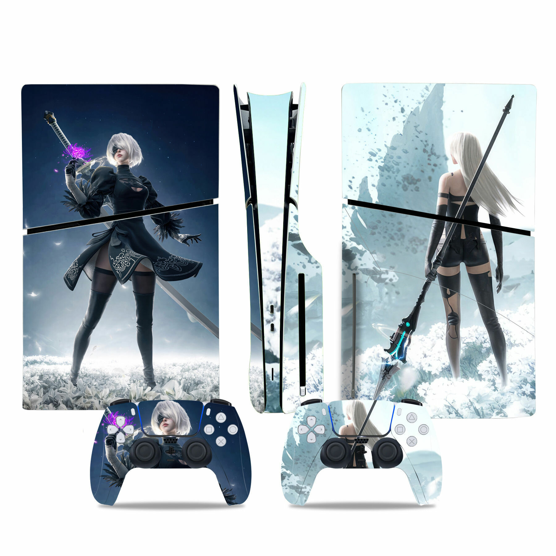 Наклейка для PS5 SLIM Slim Disc Drive Edition, защитная пленка для экрана PS5 SLIM Digital Edition, наклейка с изображением девушки Хацунэ Мику для PS5 SLIM