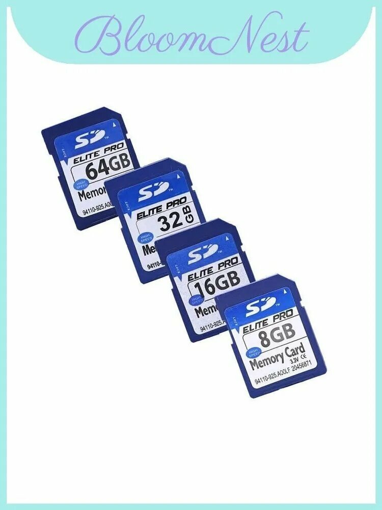 Карта памяти SD 16 ГБ класс 10 для фотоаппаратов