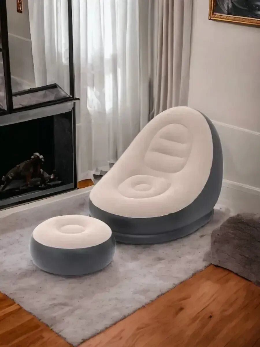 Кресло с пуфом