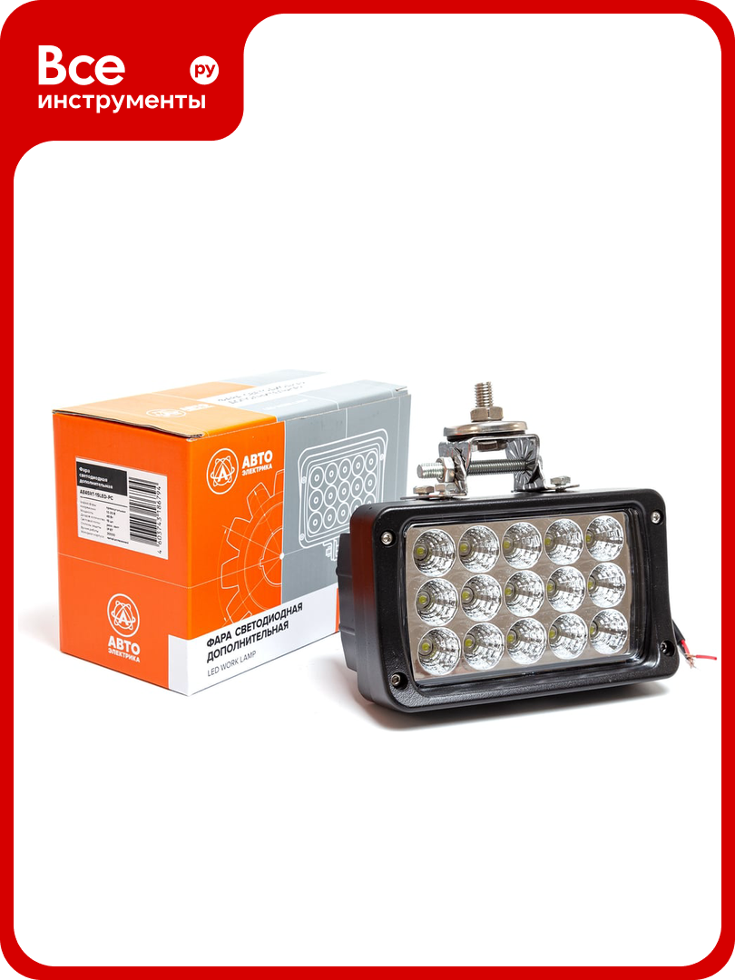 Фара рабочего света Автоэлектрика LED прямоугольная, рассеянный (ближний) свет 09.2060