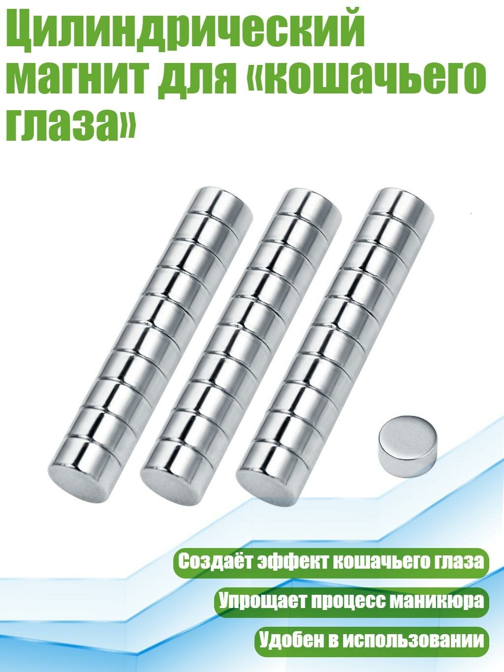 Цилиндрический магнит для «кошачьего глаза»