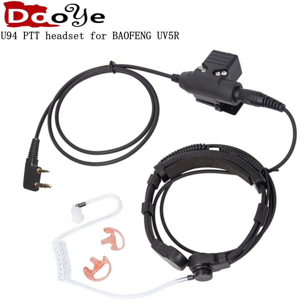 Рация микрофон сверхмощный U94 PTT шейный горло микрофон наушник радио НАТО тактическая гарнитура для Baofeng Kenwood HYT TYT