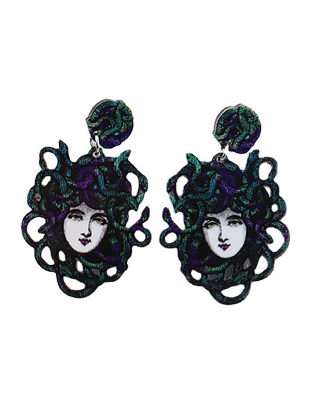 Серьги В Виде Головы Змеи Медузы