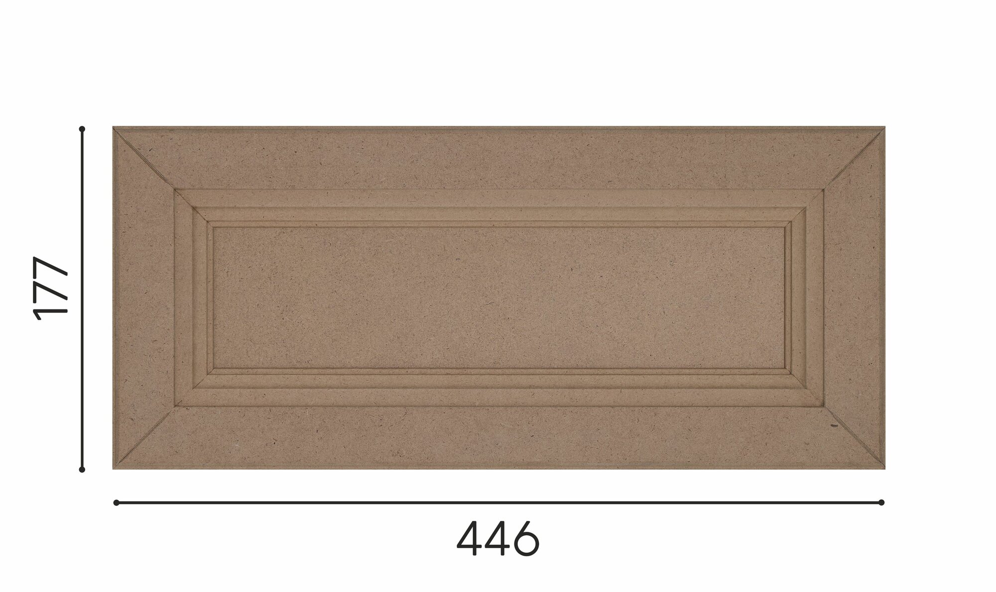 Фасад мебельный МДФ под покраску ящик