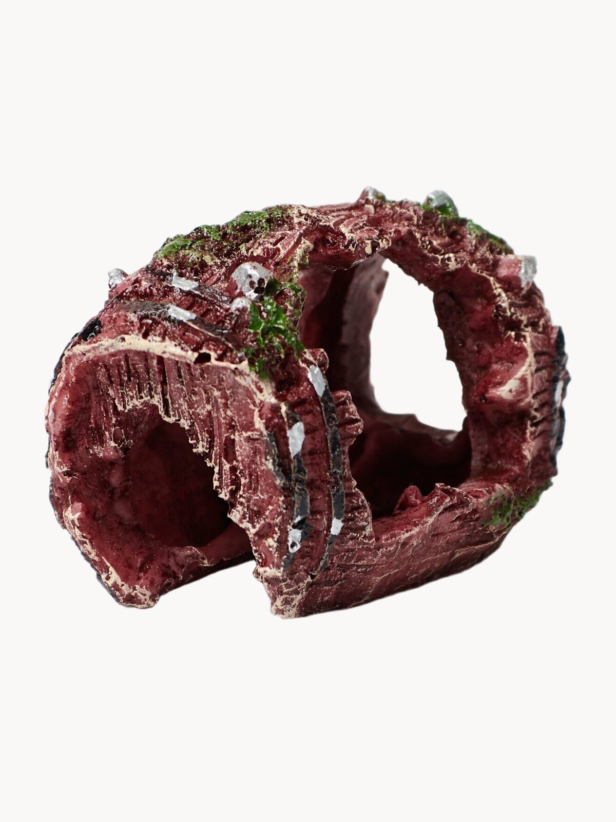 Декорация для аквариума и террариума Бочка, грот для рыб, укрытие для аквариума, декор под старину, COLOR Si