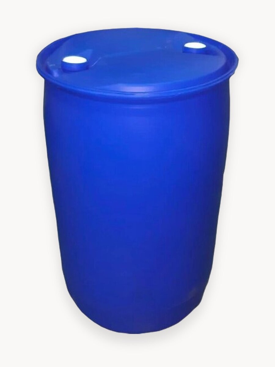 Бочка Чвмз п/э 227 л новая с 2-мя пробками, вес 7,5кг, цв. синий