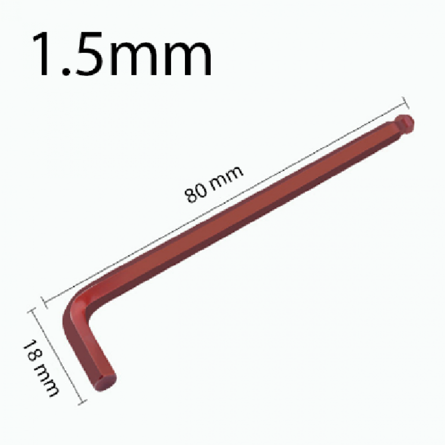 Шестигранный ключ 1.5 мм из качественной стали