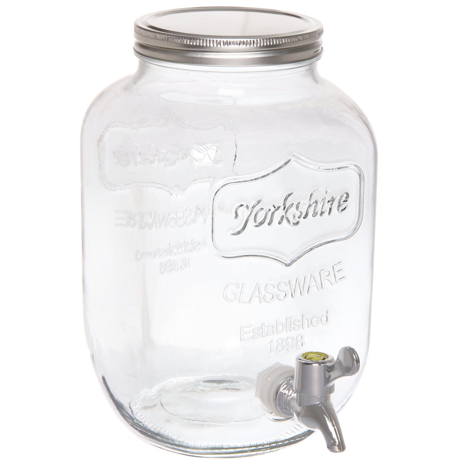 Лимонадница 4л «Летняя прохлада», стеклянная, с краном, для напитков