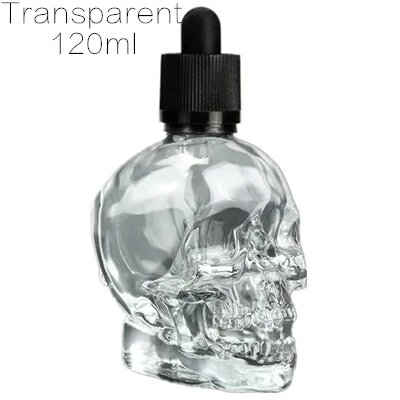 Стеклянные флаконы-черепа 30 мл, 60 мл, 120 мл Transparent 120ml
