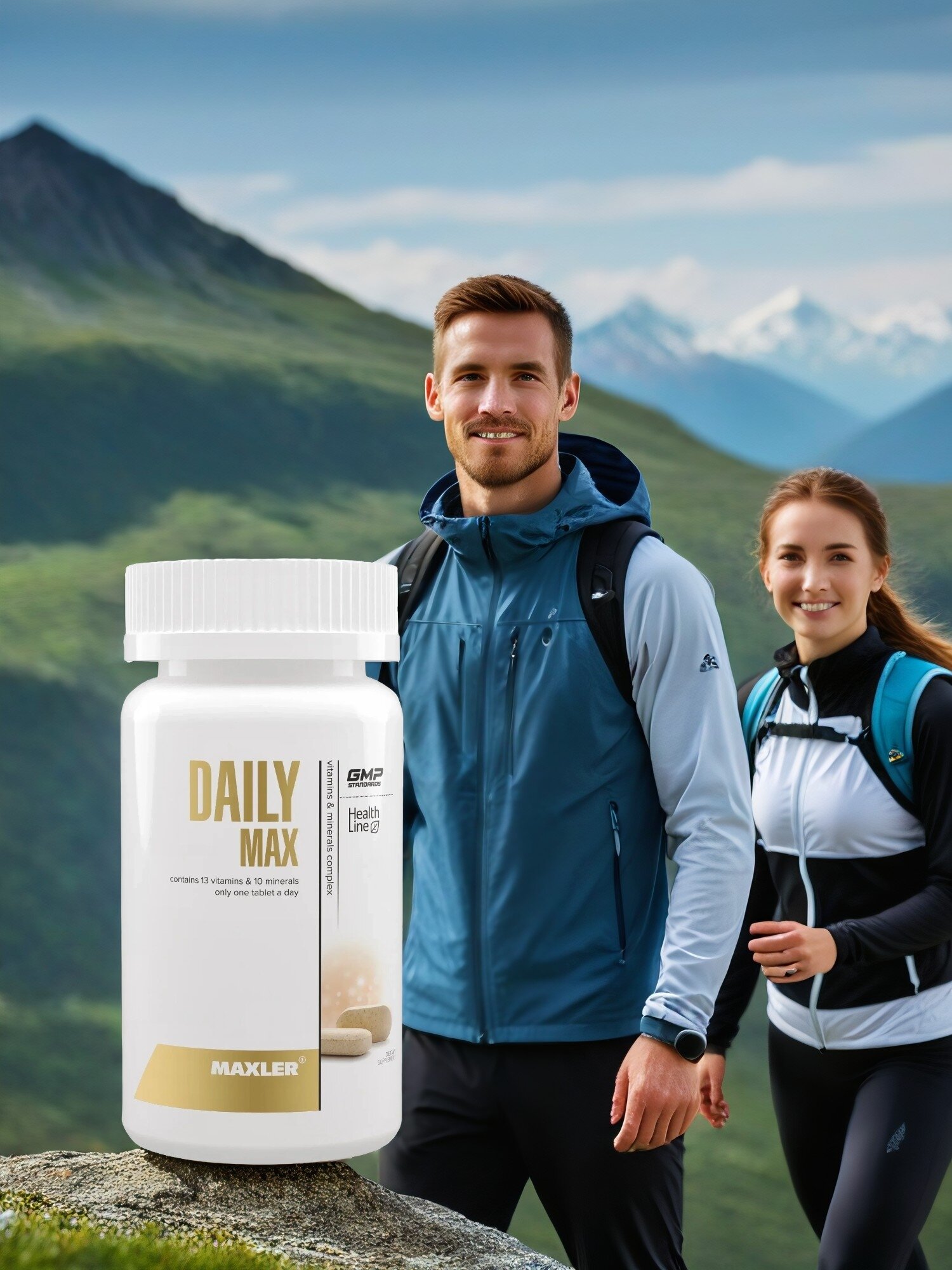 Витаминно-минеральный комплекс с пищеварительными ферментами Daily Max 60 табл (Maxler) — фото 1