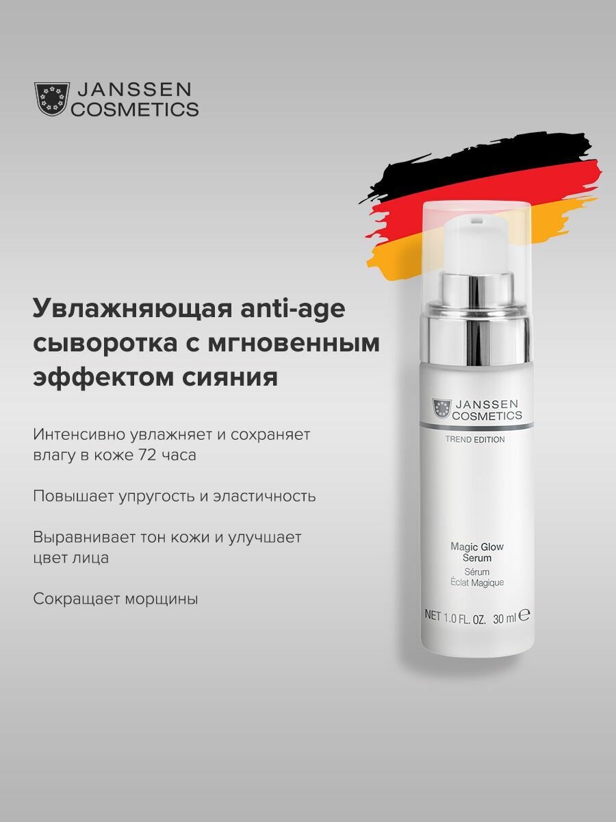 Сыворотка для лица Janssen Cosmetics увлажняющая с эффектом сияния 30 мл.