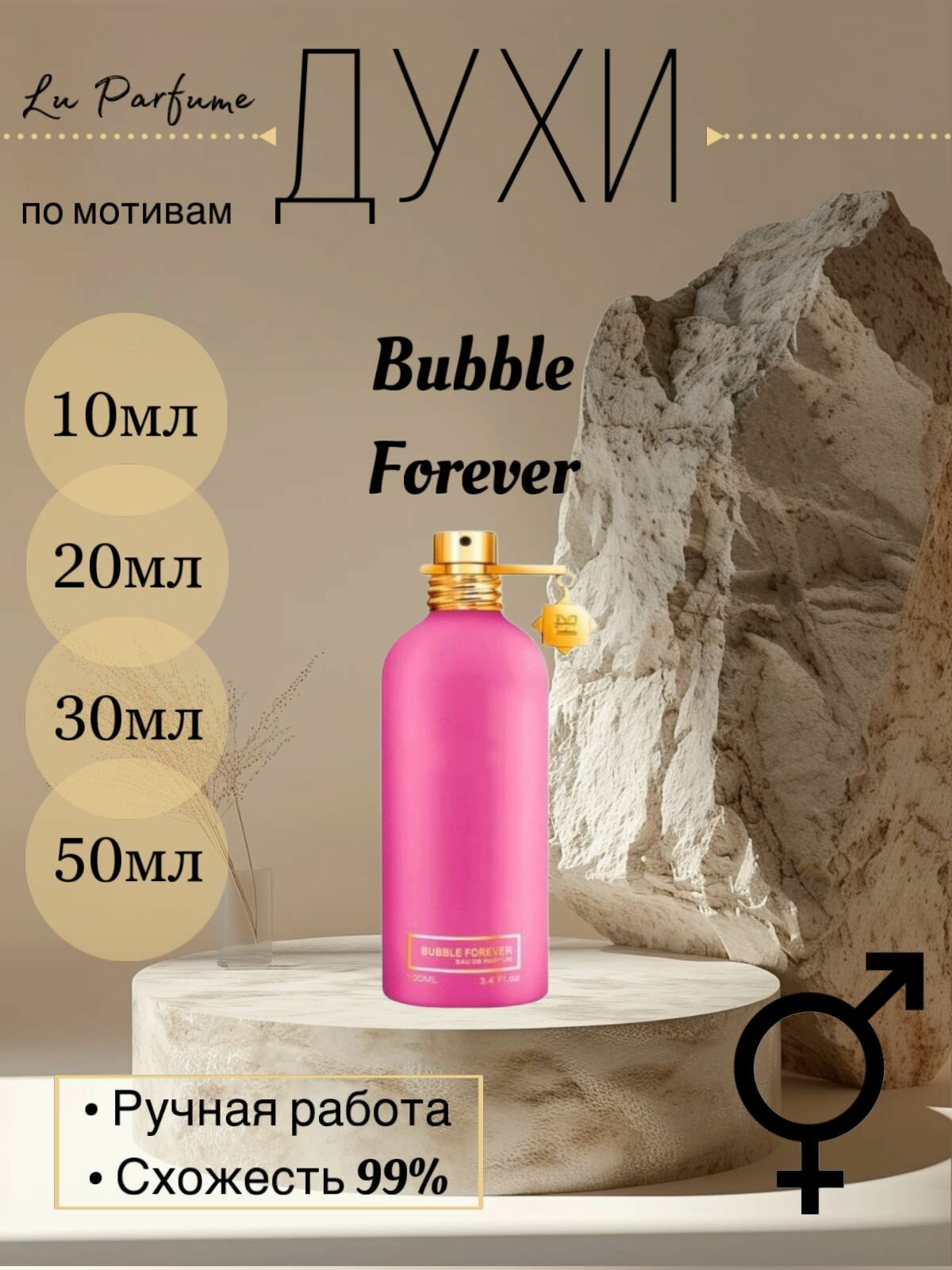 Духи ручной работы по мотивам 'Bubble Forever', для мужчин и женщин